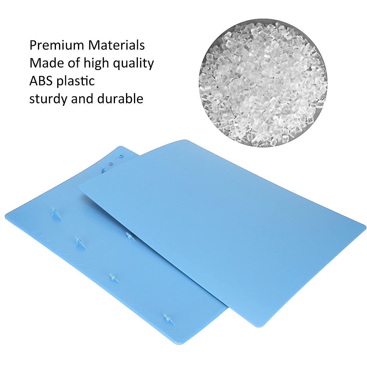 ASHATA Face Plates for PS5 Digital Edition, Replacement Panel Shell, Faceplate Cover Plates Protective Case, Game Console Face Plates Anti Scratch Hard Shell(Starlight Blue)