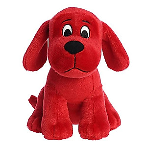 Aurora® Playful Clifford® Sitting Clifford Stuffed Animal - Childhood Nostalgia - Lasting Companionship - Red 10 Inches