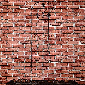 1. GO Metal Garden Trellis Panel Arch for Climbing Plants, 16" Wide x 60" High, OG-0033KD