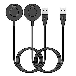 2-Pack Charger Compatible with Garmin Venu 2/Venu Sq 2/Venu Sq/Venu/Venu 2 Plus/Venu 2S Charger Cradle Dock Replacement Portable Charging Station + USB Cable Cord