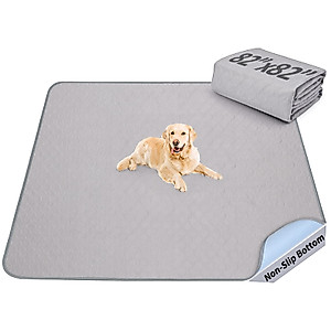 Dog Pee Pad Washable 82x82 Extra Large, Fast Absorption Reusable Puppy Pads, Waterproof Pet Training Pads,Non-Slip Whelping Pad for Dog Playpen, Incontinence, Housebreaking