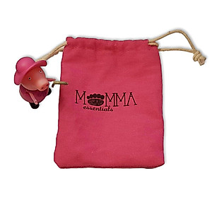 Momma Bear Essentials Premium Nipple Shield, Set of 6 with Hot Pink Soft Cotton Reusable Drawstring Bag - Non-Toxic, BPA and BPS Free