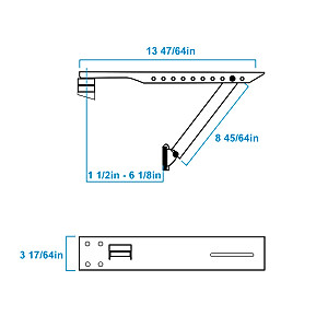 Air Jade Window Air Conditioner Bracket, Up to 85 lbs, Designed to Fit 5,000 to 12,000 BTU Sized Small Unit, Light Duty Universal AC Support Brackets (S)