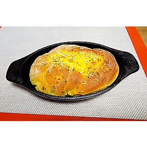 HAWOK Cast Iron Mini Server Rectangle: 12 oz,Square:12oz,Oval 12oz, Round 15oz Set of 4………