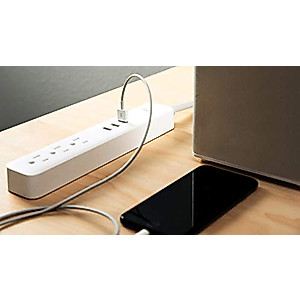 WYZE Surge Protector, 3 USB Ports, 3-Outlets, 15A Overload Protection, 4ft Power Cord, Work from Home, UL and FCC Certified, White