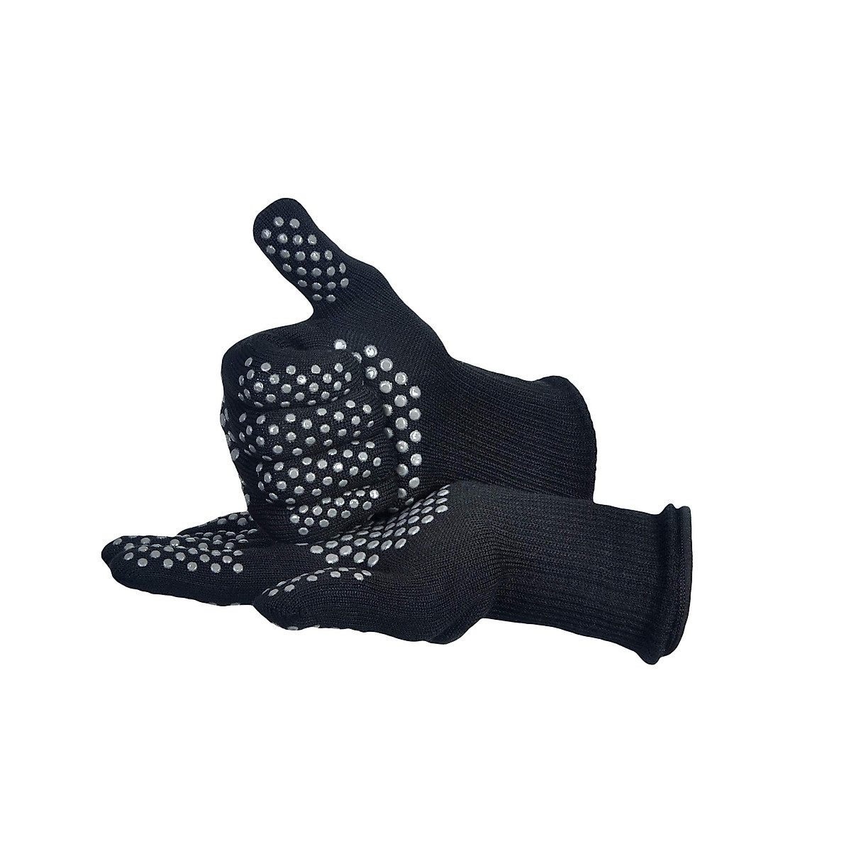 Nouvelle Legende Extreme Heat Flame and Cut Resistant Aramid Flexible Hot Gloves with Silicone Dots 2 Pack