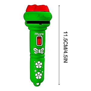 Projection Flashlight Light Toys Early Knowledge Picture Christmas Pattern Stalls Toys Flashlight Christmas Projector Realistic 24 Patterns Santa Christmas Tree