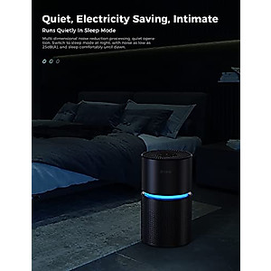 AROEVE Air Purifiers for Home Large Room Up to 1095 Sq Ft Air Cleaner Coverage CADR 220m³/h H13 True HEPA Remove 99.9% of Dust, Pet Dander, Pollen for Office, Bedroom, MK03- Black