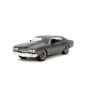 Jada 1970 Chevrolet Chevelle SS Gray Metallic with Black Stripes Fast & Furious (2009) Movie Fast & Furious Series 1/24 Diecast Model Car