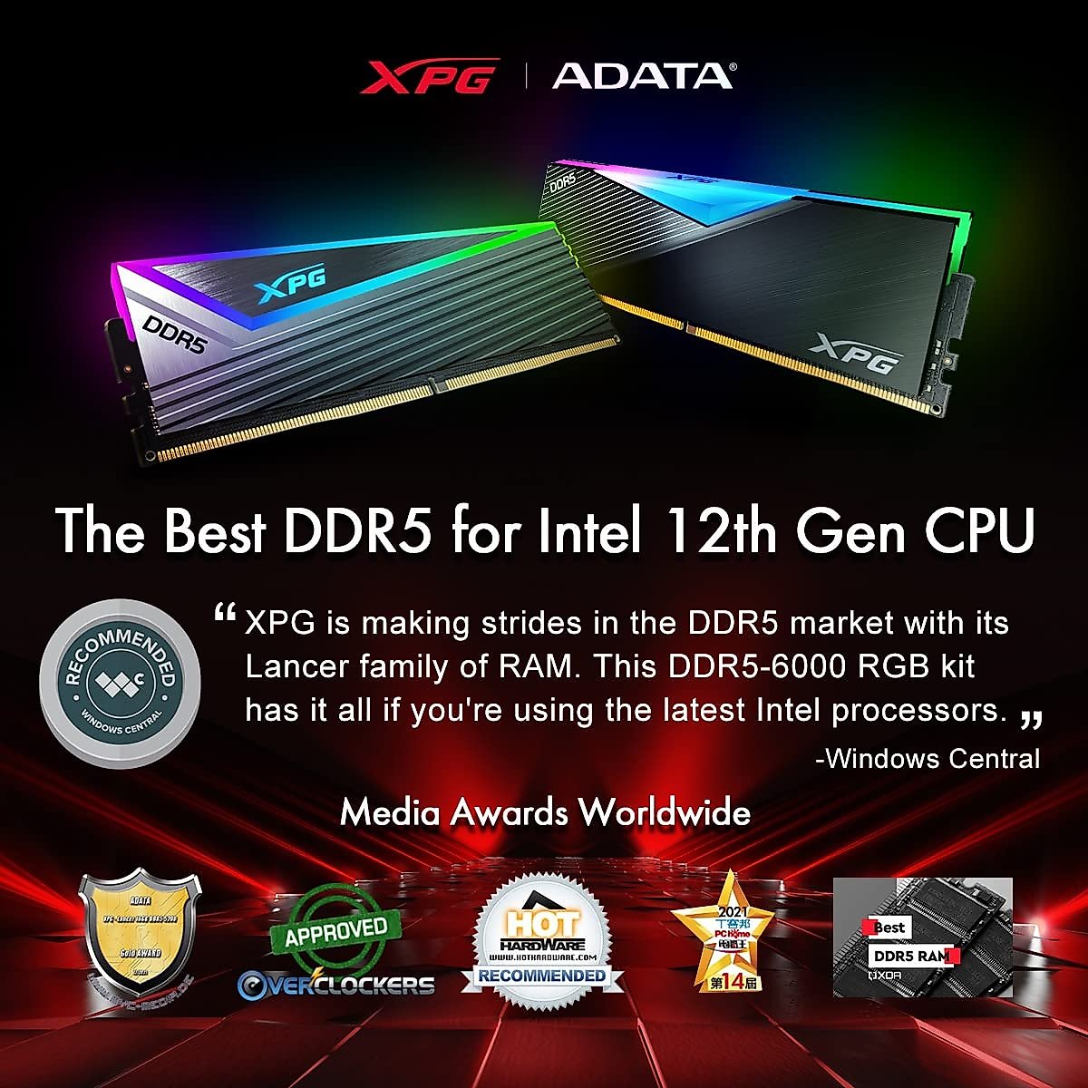 XPG 2TB GAMMIX S70 Blade PCIe Gen4 M.2 2280 Internal Gaming SSD Lancer DDR5 RGB 5200MHz 32GB (2x16GB) Desktop Memory Bundle (AGAMMIXS70B-2T-CS AX5U5200C3816G-DCLARBK)