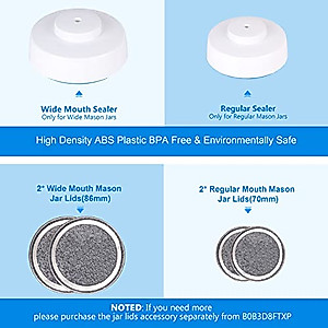 Mason Jar Vacuum Sealer: Auhavor Electric Jar Sealer for Foodsaver Vacuum Sealer, Vacuum Sealing Kit for Wide-Mouth & Regular-Mouth Mason Jars, Canning Sealer with Jar Attachment 2 Hose, Electric Vacuum Pump and Lid Opener