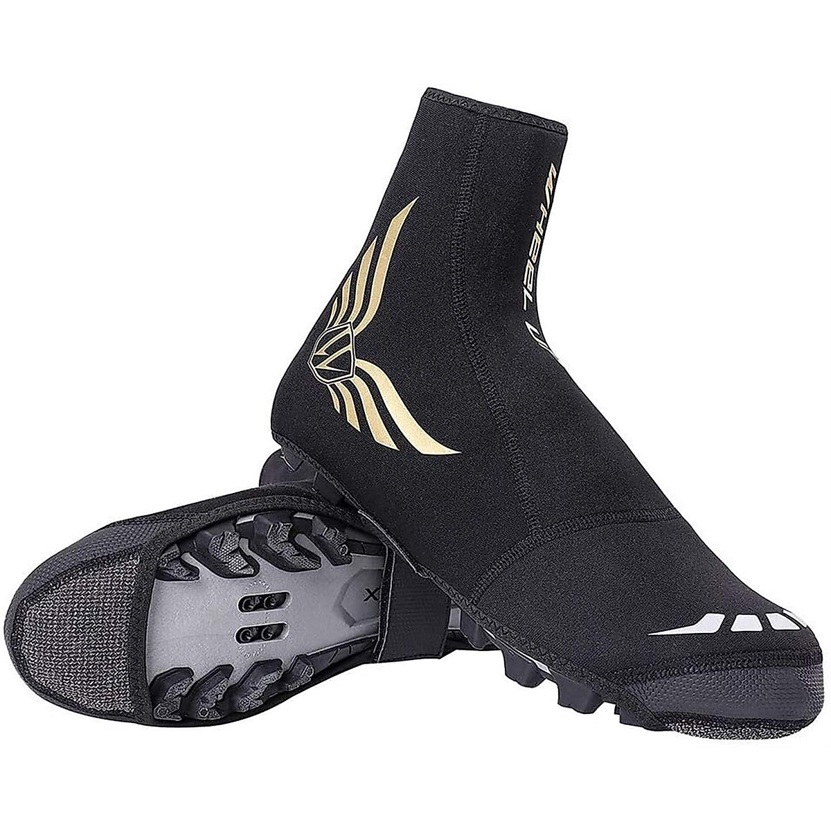 Cycling Shoe Covers Waterproof for Men Women Cycling Overshoes, Waterproof Comfortable and Durable High-Elastic Materials, High-Top Lock Shoes, Reflective Design Shoes (Size : L)