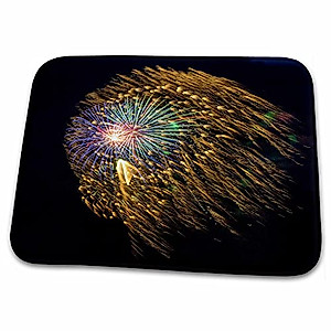 3dRose USA, Colorado, Frisco, Dillon Reservoir. Fireworks. - Dish Drying Mats (ddm-190708-1)