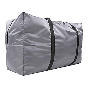 29.5x17.7x11.8in Large Storage Bag Polyester Foldable Carry Bag with Zippers and Handles Travel College Tote for Clothes Comforters Pillow Kayaks Gas Fishing Boats Rubber Boats(Gray)