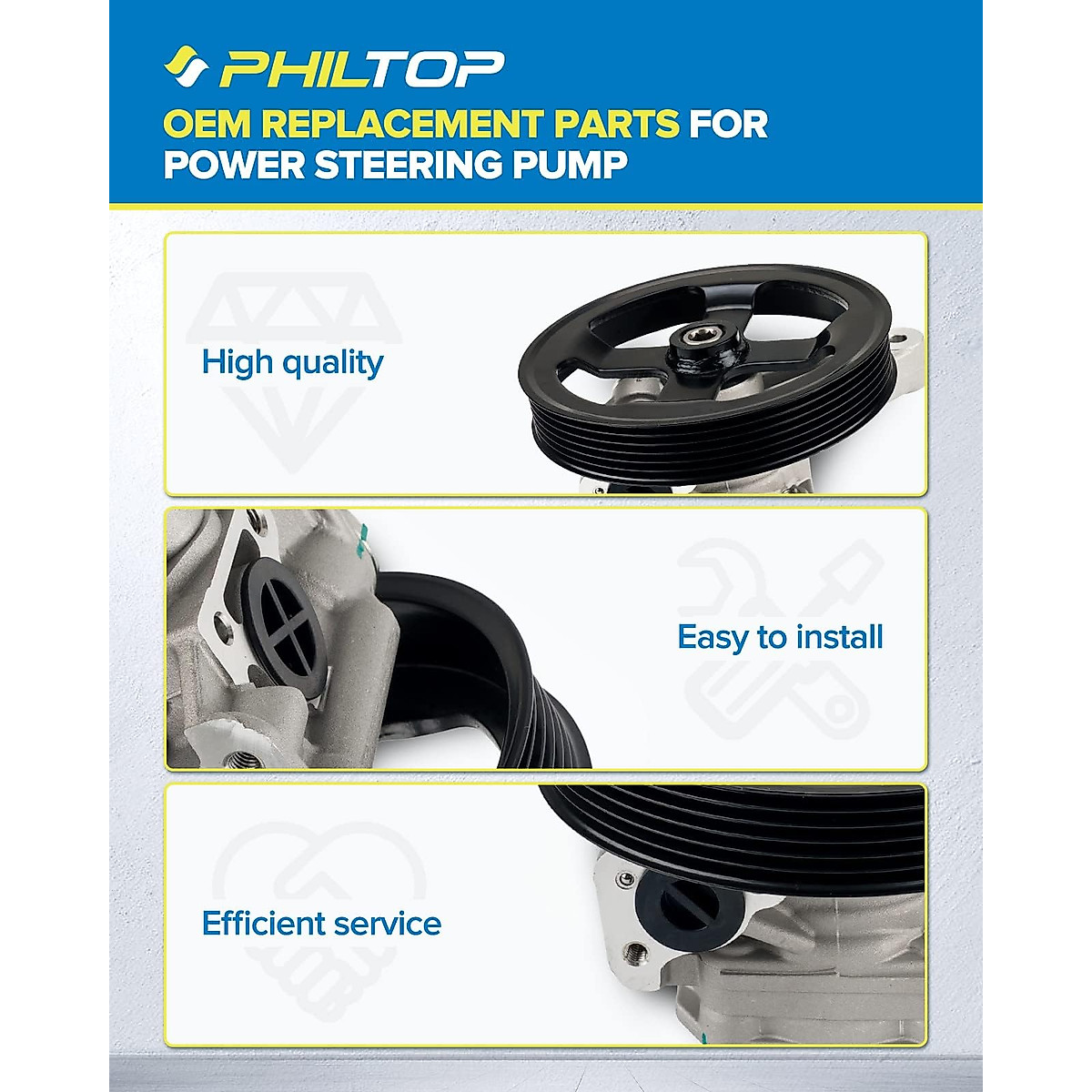 21-5195 Power Steering Pump for RL 2005-2008, Power Asist Pump 56100RJA005, 56100RJA015