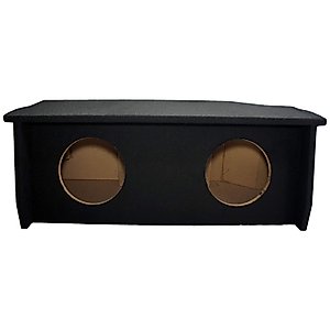 American Sound Connection JW2X10-0717-AR Compatible with Jeep Wrangler 2007 2 Door Dual 10" Sub Box with Amp Rack