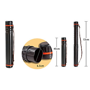 Fiocias Drawing Storage Tube, Expandable Poster Tube Scroll Holder Telescoping Storage Tube Document Storage Holder for Drawings, Drafting, Painting Paper