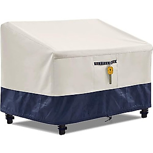 Time Forest Patio Loveseat Covers, 100% Waterproof Patio Furniture Covers, Heavy Duty Outdoor couch cover Waterproof, lawn Garden Outdoor Furniture Cover Waterproof,Fog/Navy 60Wx34Dx30H Inch