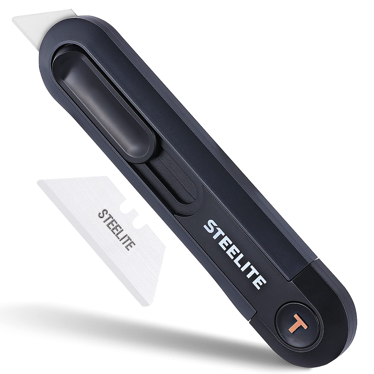 Steelite Auto-Retractable Box Cutter Ceramic Utility Knifes Safe Unboxing Kinves Cartons Cardboard Cutter Suitable for Office and Home Right-handed