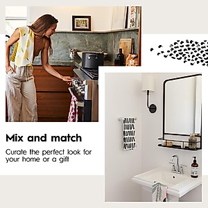 GEOMETRY Kitchen Dish Cloths - Quick Dry Dishcloths for Kitchen - Premium Dish Rags with Geoweave - 3-Pack Set (Night Reeds)