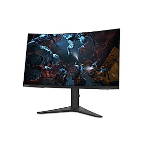 Lenovo G32qc-10 31.5-inch QHD Curved Gaming Monitor, 1440p, AMD FreeSync Premium, DisplayPort, HDMI, Narrow Bezels, Adjustable, VESA Mount, 66A2GCCBUS
