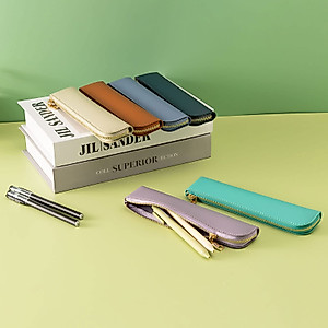 Sluxa Black pencil case, Small pencil pouch, School Accessories, Pen pouch for men with zipper.…