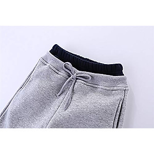 Mud Kingdom Baby Boys Joggers Winter Cute Bear Fleece 18-24 Months Gray