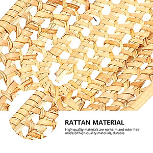 Holibanna Rattan Woven Storage Tray Guest Towel Tray Napkin Holder Sundries Basket Tabletop Organizer for Vanity Bathroom Tea Table