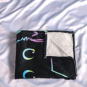 BailiPromise Flannel Throw Blanket Cute Cat All Season Super Soft Cozy Blanket for Bed or Couch Blanket Twin Size (59"x47"),Cartoon Animals Throws Print Throw Blanket 4 Size for Kids Girls Boys