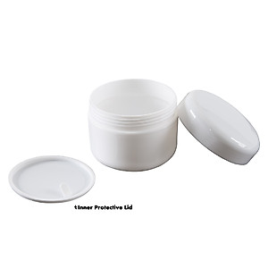 Stalwart 75-STO2003 White 2 Ounce Plastic Jar Containers