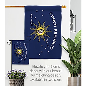 Americana Home & Garden Conch Republic Garden Flag Regional Nation International World Country Particular Area House Decoration Banner Small Yard Gift Double-Sided, Made in USA