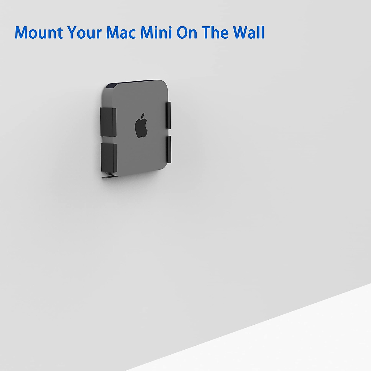 Hikig Mac Mini VESA Mount/Wall Mount/Under Desk Mount, Custom Mount for The Mac Mini, Mac Mini VESA Mounting Stand/Mounting Bracket - Black