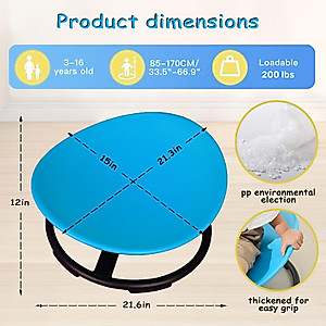 Fanboxk Kids Sensory Swivel Chair,Autism Sensory Spinning Chair for Kids,Sensory Spinning Toy Chair,Kids Coordination Sensory Swivel Products for Ages 3 Years and UP,Training Body Coordination(Blue)