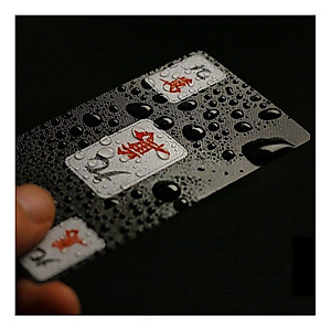 Funrarity Chinese Mahjong Cards Deluxe Set 144 Playing Cards with 2 Dice and Travel Bag (Mah Jong, Mahjongg, Mah-Jongg, Mah Jongg, Majiang) Plastic PVC Portable Durable Waterproof Black