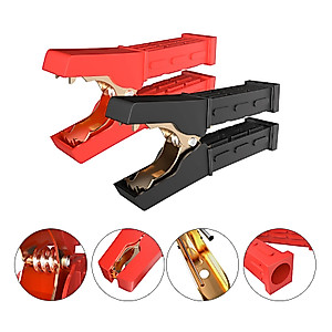 Goupchn Heavy Duty Crocodile Clamps Pure Copper 500A Car Battery Charger - 2PCS Power Replacement Battery Alligator Clips Jumper Cable Clamps Welder Clips for Car Automotive Vehicle Boat