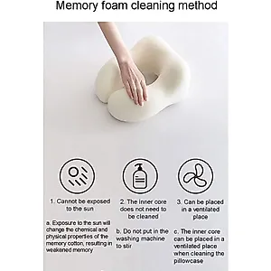 Feilx Travel Pillow 100% Pure Memory Foam Neck Pillow, Chin and Neck Support Cushion U Shaped Portable Travel Pillow for Kids Adults Aircraft Car Train Office