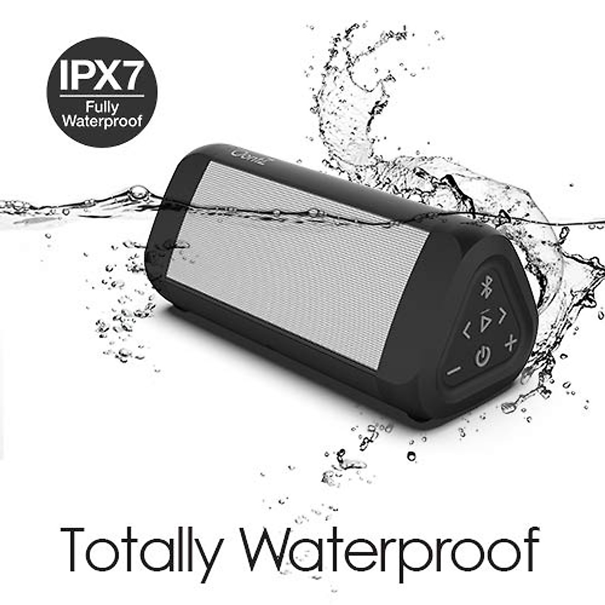 OontZ Ultra Bluetooth Speaker, Portable Wireless Speaker, 14 Watts, Up To 100 Ft Bluetooth Range, IPX7 Waterproof Speaker (Black with White Grille)