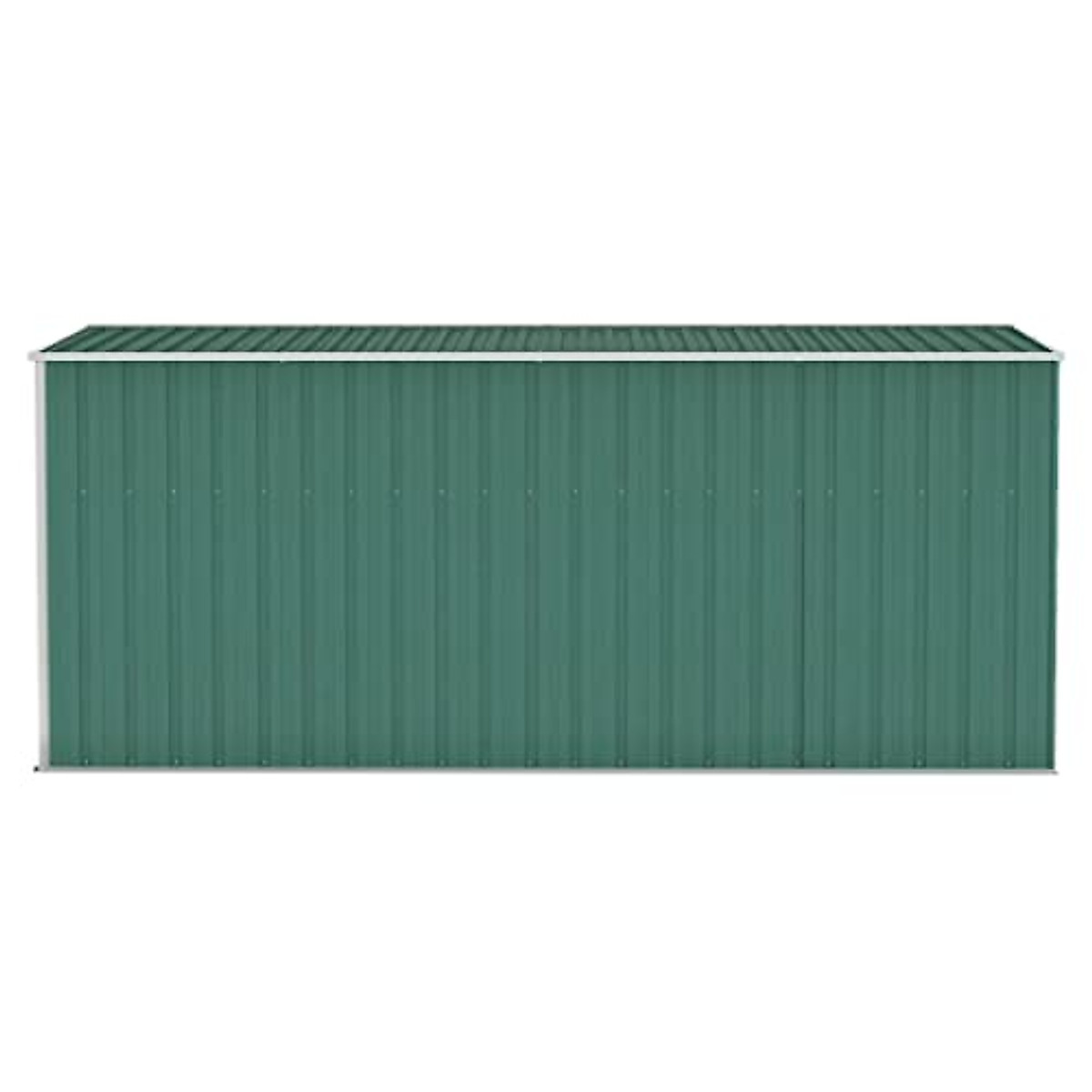 Aisifx Wall-Mounted Garden Shed Green 46.5"x150.4"x70.1" Galvanized Steel