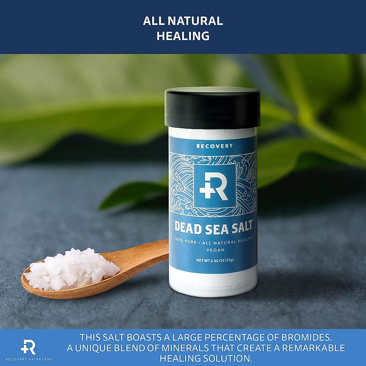 Recovery Piercing Aftercare Sea Salt From Dead Sea - All Natural, Soothing Healing Saline Solution