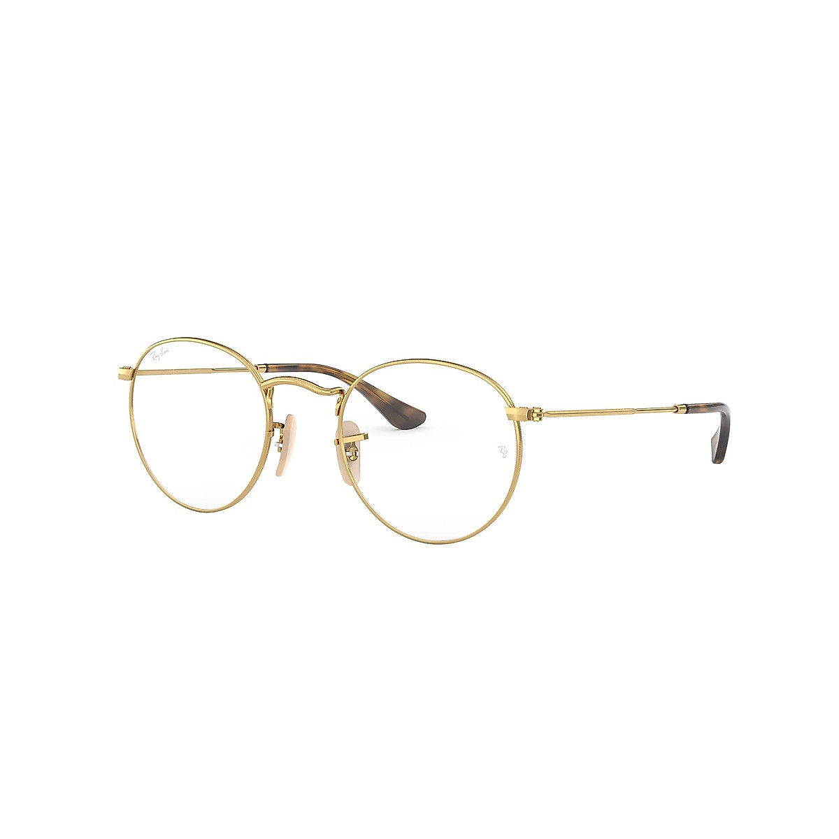 Ray-Ban RX3447V Round Metal Prescription Eyeglass Frames, Arista/Demo Lens, 50 mm