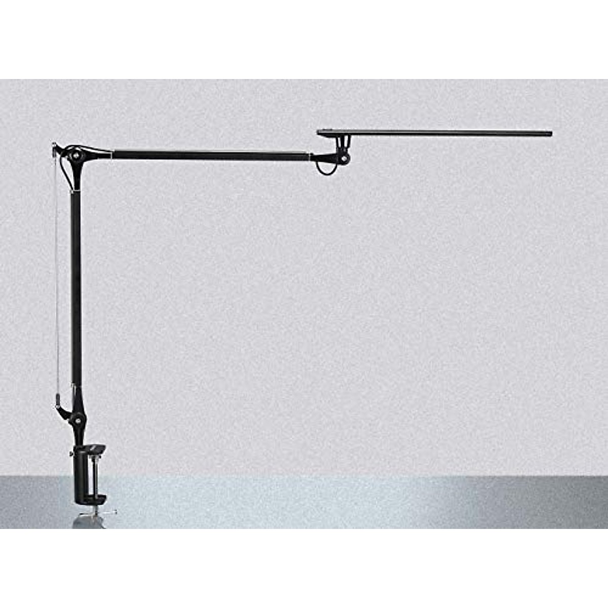 PHIVE LED Desk Lamp, Architect Task Lamp, Metal Swing Arm Dimmable Drafting Table Lamp with Clamp (Touch Control, Eye-Care Technology, Highly Adjustable Office, Craft, Studio, Workbench Light) Black