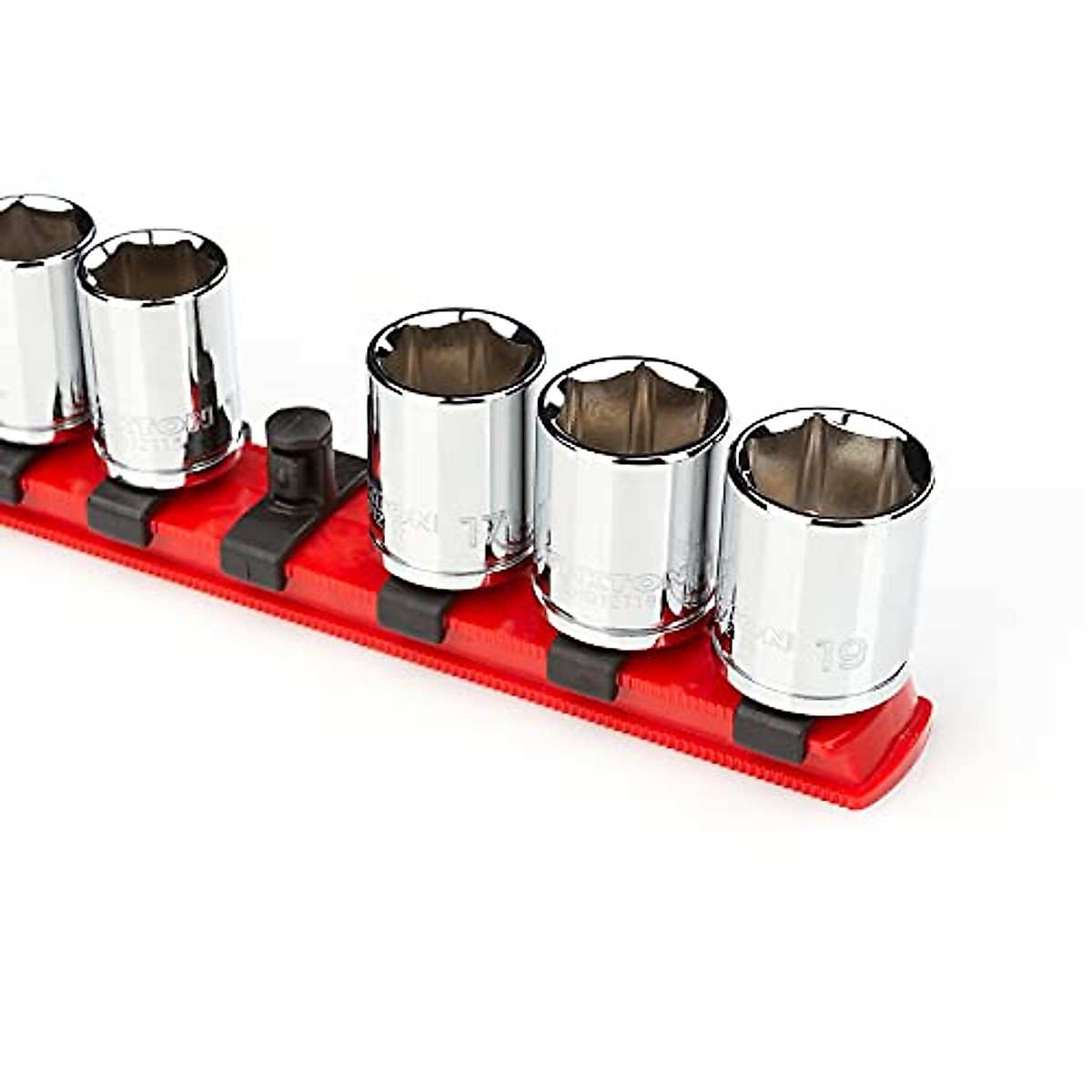3/8 Inch Drive x 13 Inch Twist-Lock Socket Rail, 15 Clips (Red) | OSR12115
