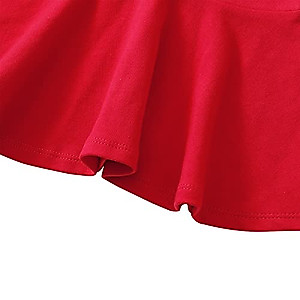 SOBOWO Toddler Red Dress Christmas Baby Infant Cotton Long Sleeve Princess Tutu Dresses 9 Months-3T(2-3T, Red Long Sleeve)