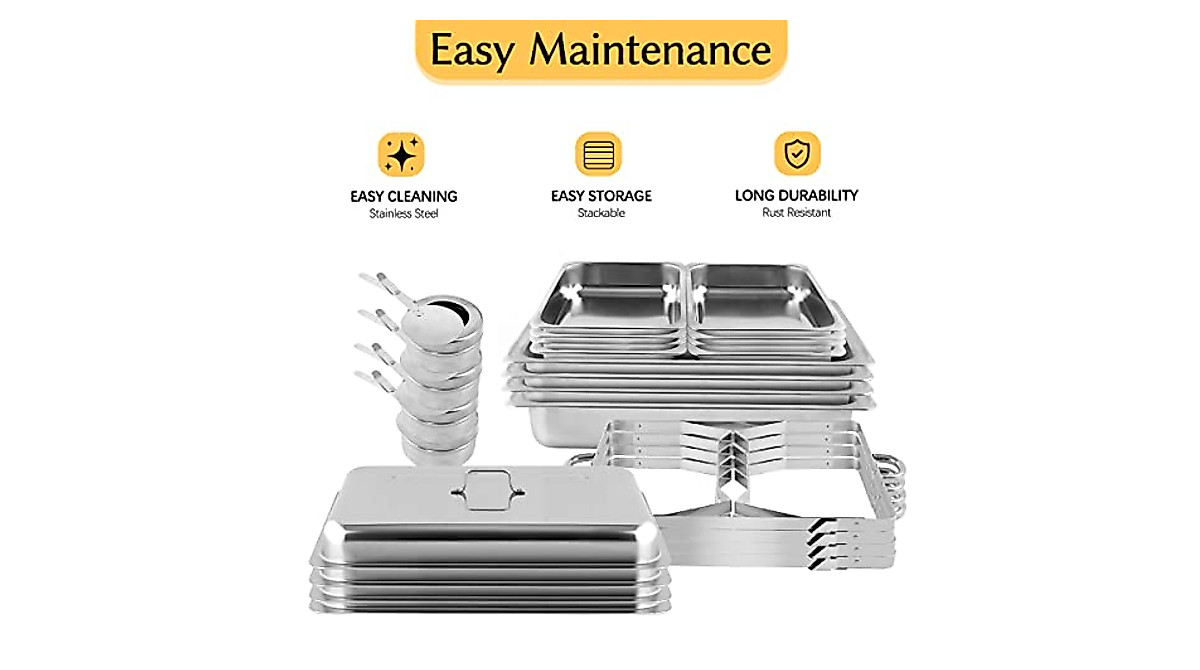 Snowtaros 8QT Chafing Dish Buffet Set for Events