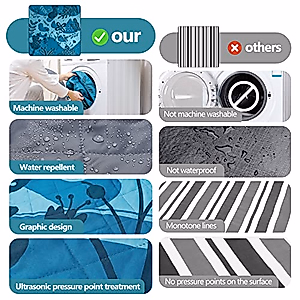 Homde Picnic Blanket 79"x79" Beach Blanket Waterproof Sandproof for Outdoor Beach Camping Hiking Travel Machine Washable Blue Garden