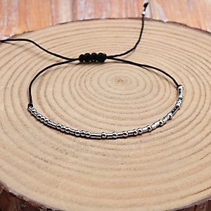 JoycuFF Daughter Gift from Mom I Love You Morse Code Bracelet for Daughter Inspirational Bracelets for Women Birthday Christmas Mothers Day Friendship Anniversary