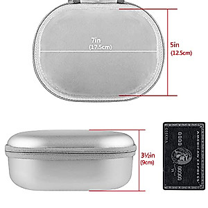 Geekria PRO Headphones Case Compatible with Sony WH-1000XM3, WH-1000XM4, WH-H910N Case, Replacement Hard Shell Travel Carrying Bag with Cable Storage (Silver)