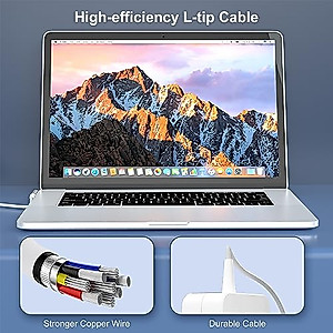 Mac Book Pro Charger, Replacement for Mac Book Pro 13 Inch 85W 60W Magnetic L-Tip Power Adapter Before Mid 2012,Compatible with Mac Book(2009-2012)