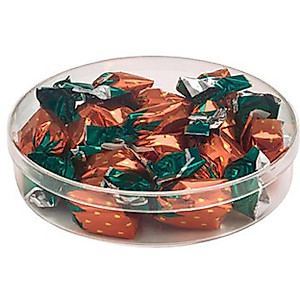 Pioneer Plastics 056C Clear Round Petri Dish Plastic Container, 4.3125" W x 0.875" H, Pack of 12