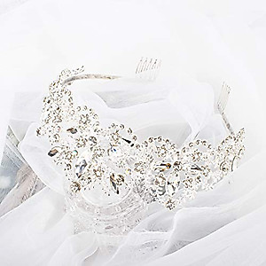 Didder Silver Tiaras for Women Bridal Tiara, Crystal Tiaras and Crowns for Women Princess Tiaras for Girls Birthday Crown for Prom Wedding Party Halloween Costume Hair Accessories Christmas Gift